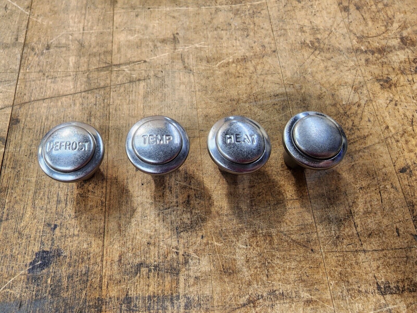 Dash Knobs, Set of 4 - 1948-1956 Dodge Truck (Defrost, Heat, Temp, Blank)