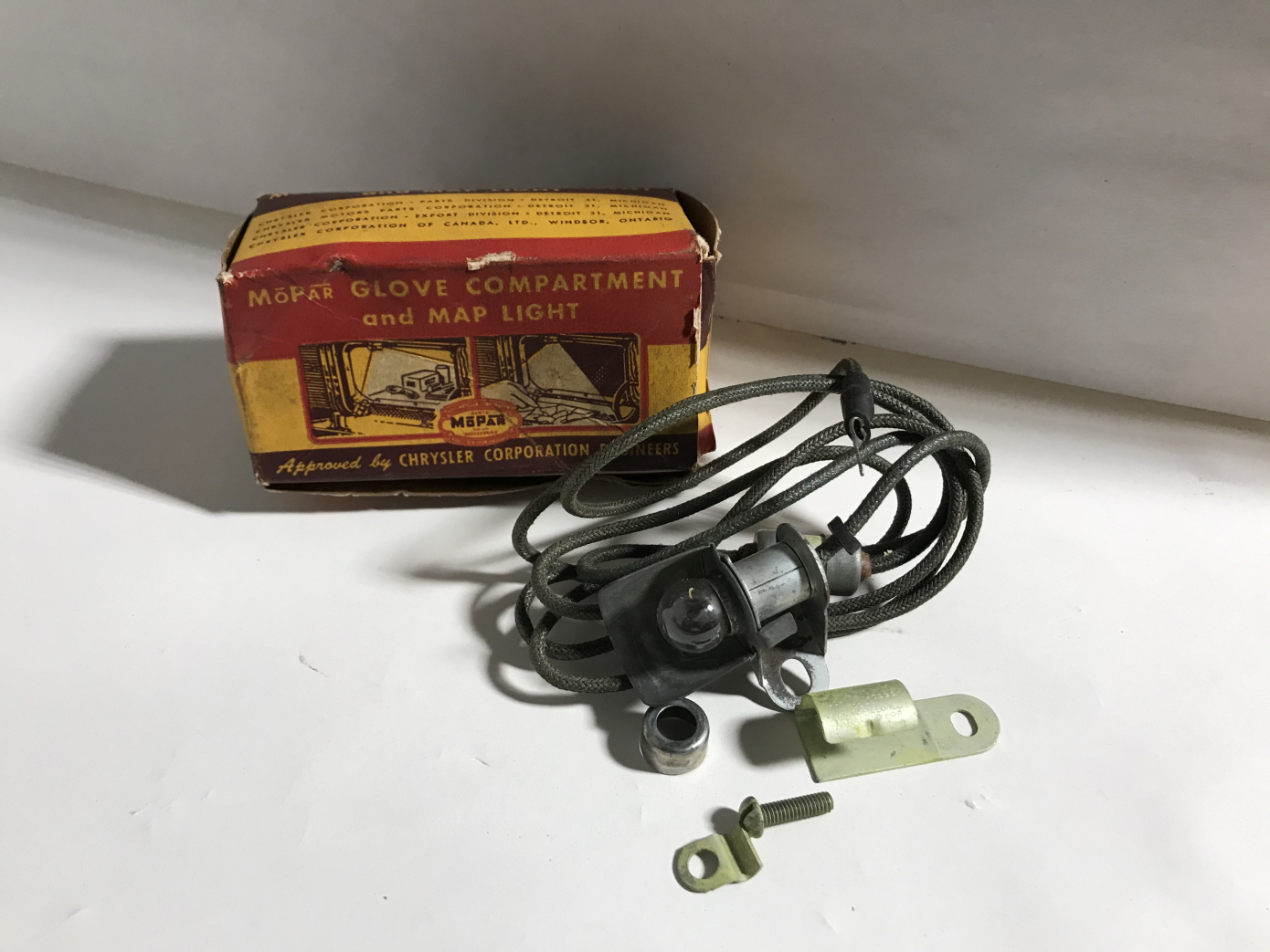 MoPar Map Light, NOS - 1946-1952 Plymouth, Dodge, DeSoto, Chrysler